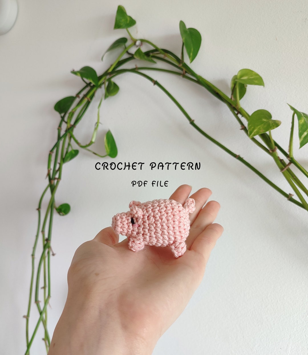 Cute Crochet Pig. Crochet Pig Pattern. Pdf File. - Etsy