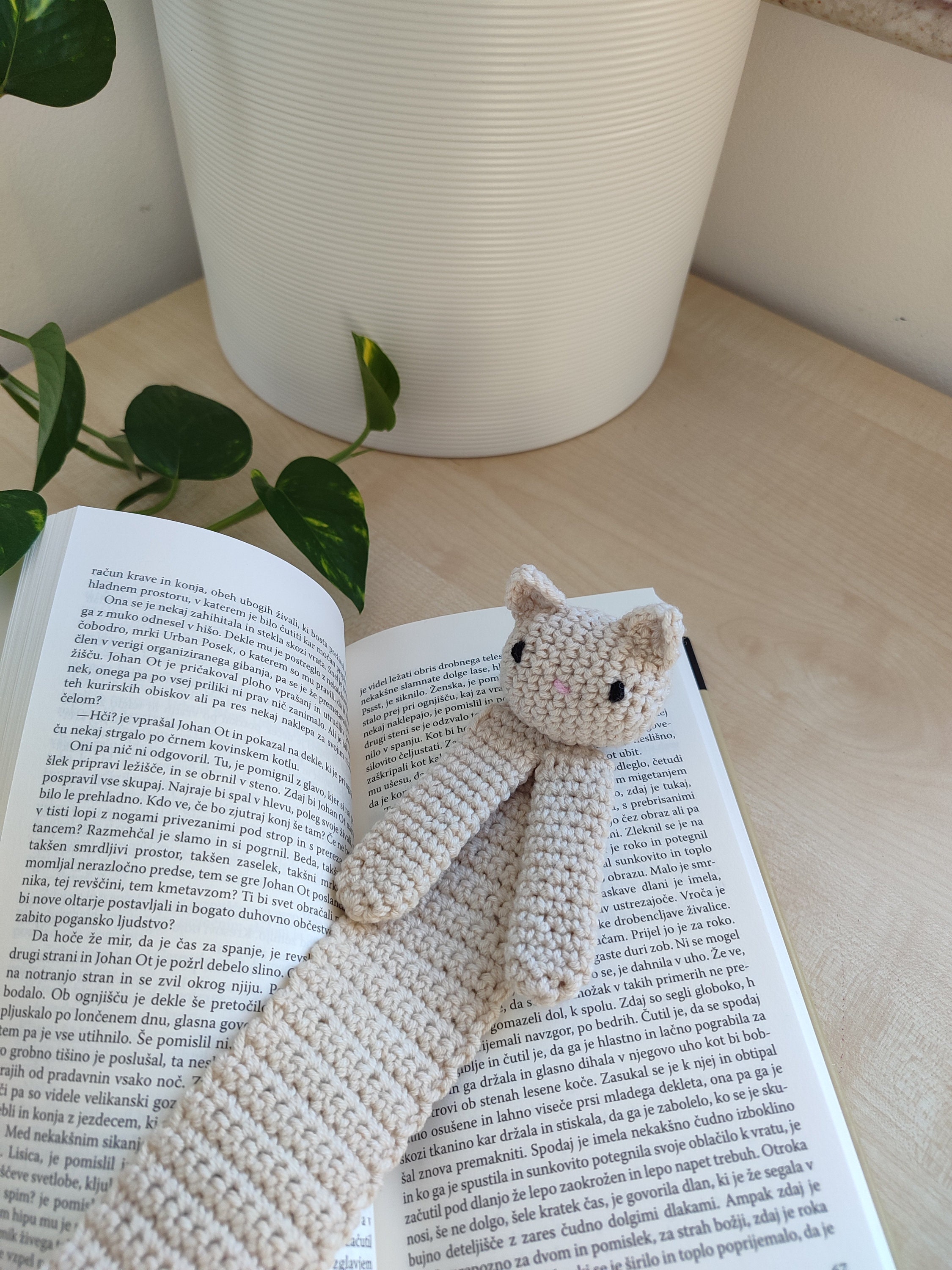 Cute Kitty Bookmark. Cute Crochet Bookmark. Crochet Cat Bookmark ...