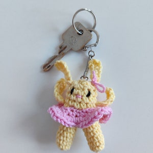 Cute Bunny Keychain Crochet Pattern - Etsy