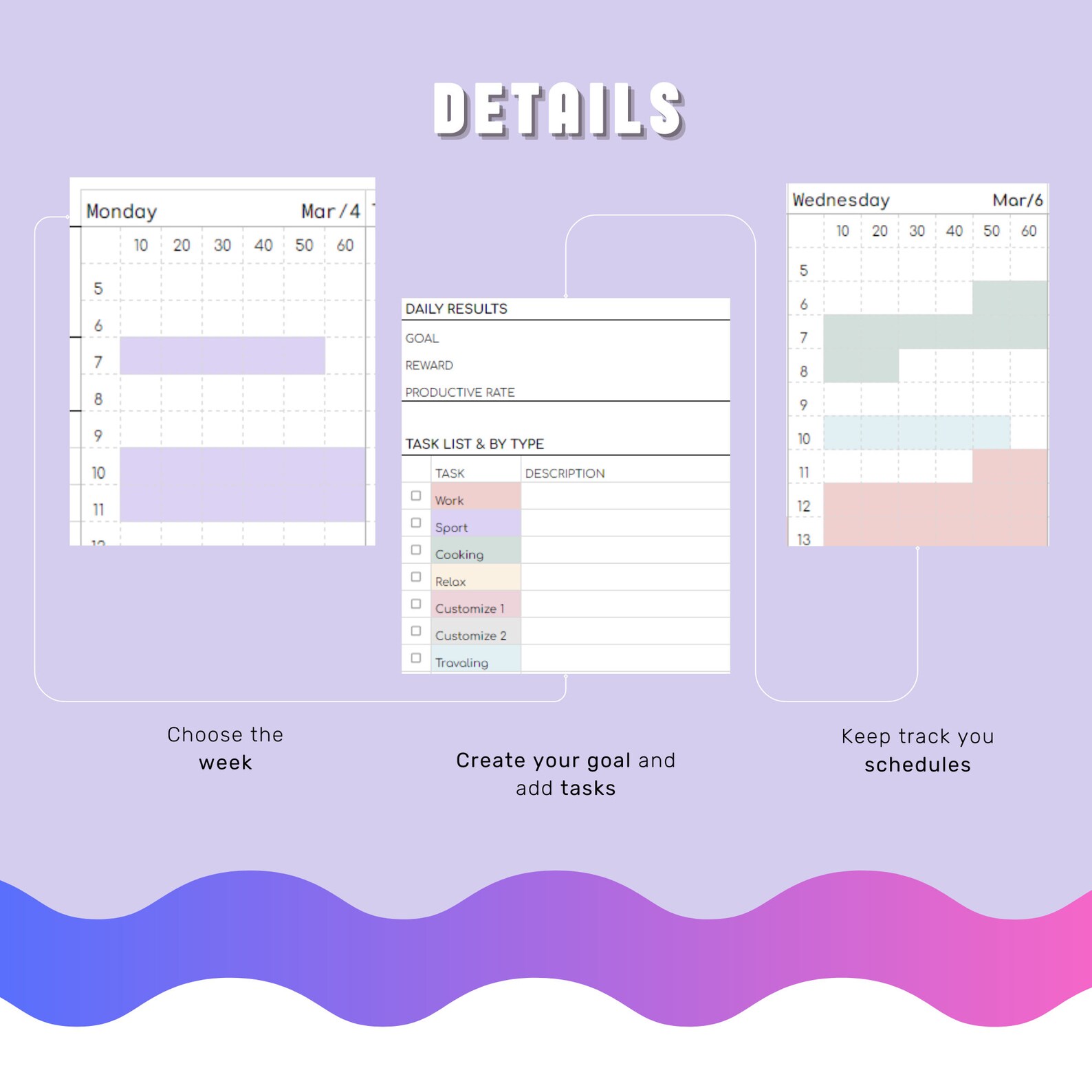 10 MINUTE Weekly Planner Excel Template | To-do List | Daily Task ...