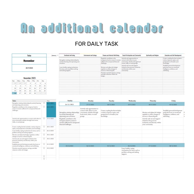 Wellness Wheel Excel Spreadsheet Template I Wheel of Wellbeing Excel ...