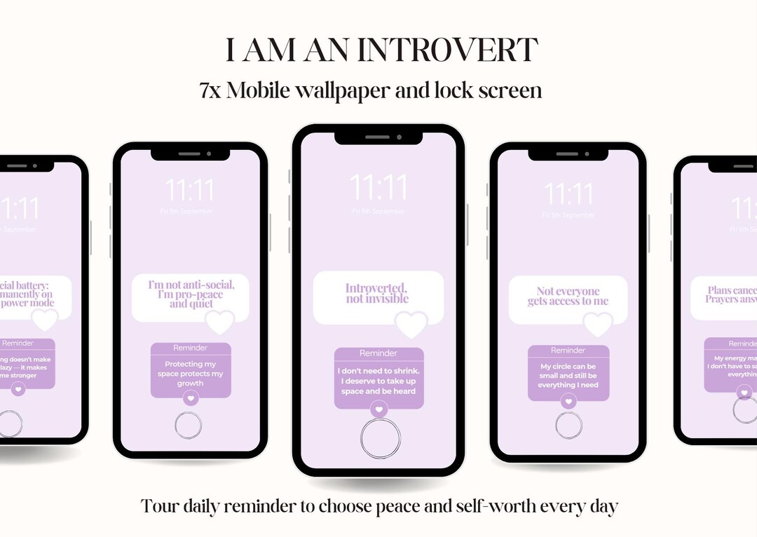 I Am an Introvert Phone Wallpapers + Lock Screens - Etsy