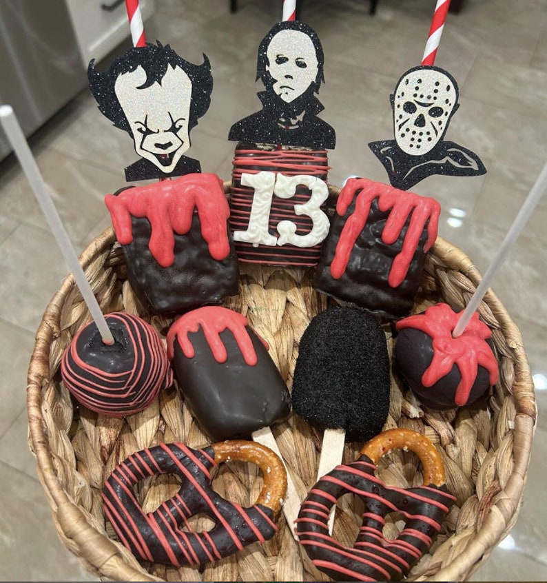 Friday the Thirteenth Spooky Treats/ Cake Pops/ Pretzels/ - Etsy