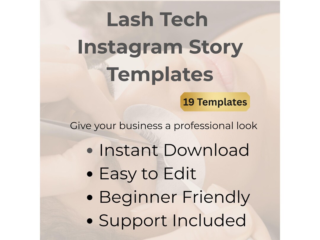 Lash Tech Instagram Story Templates - Etsy