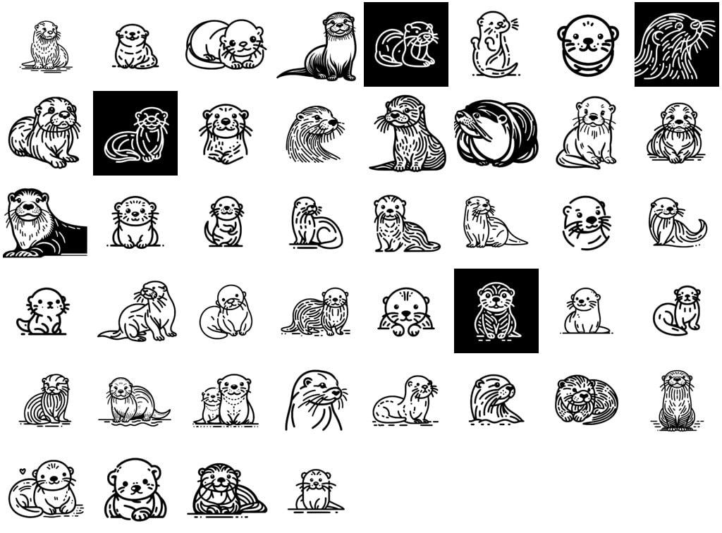 Otter Svg Cut File Bundle Cricut Laser Cutter Engraving - Etsy