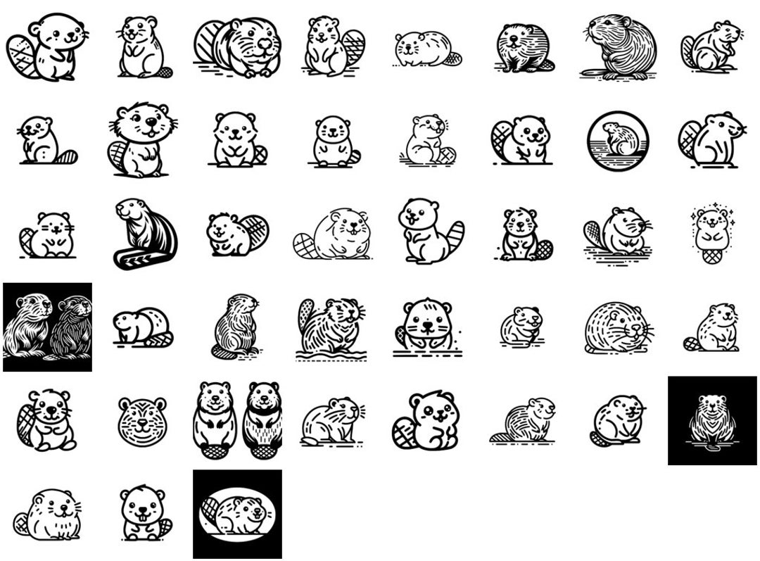 Beaver Svg Cut File Bundle Cricut Laser Cutter Engraving - Etsy