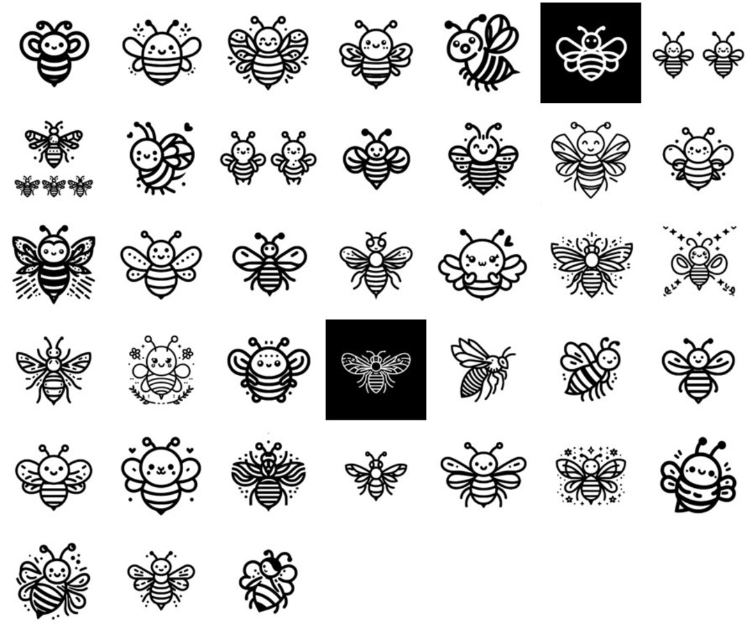 Bee Svg Cut File Bundle Cricut Laser Cutter Engraving - Etsy