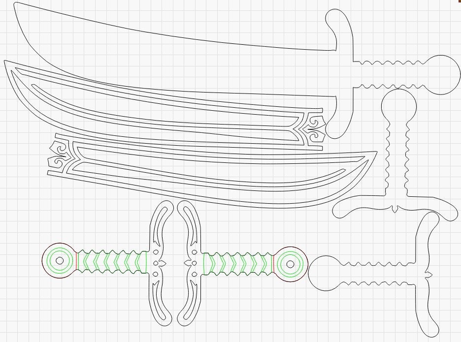 Toy Sword for Laser-cutting or Papercraft, Svg, Cricut, Cutting Machine ...
