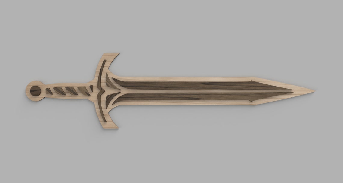Toy Sword for Laser-cutting or Papercraft, Svg, Cricut, Cutting Machine ...