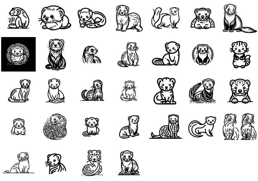 Ferret Svg Cut File Bundle Cricut Laser Cutter Engraving - Etsy