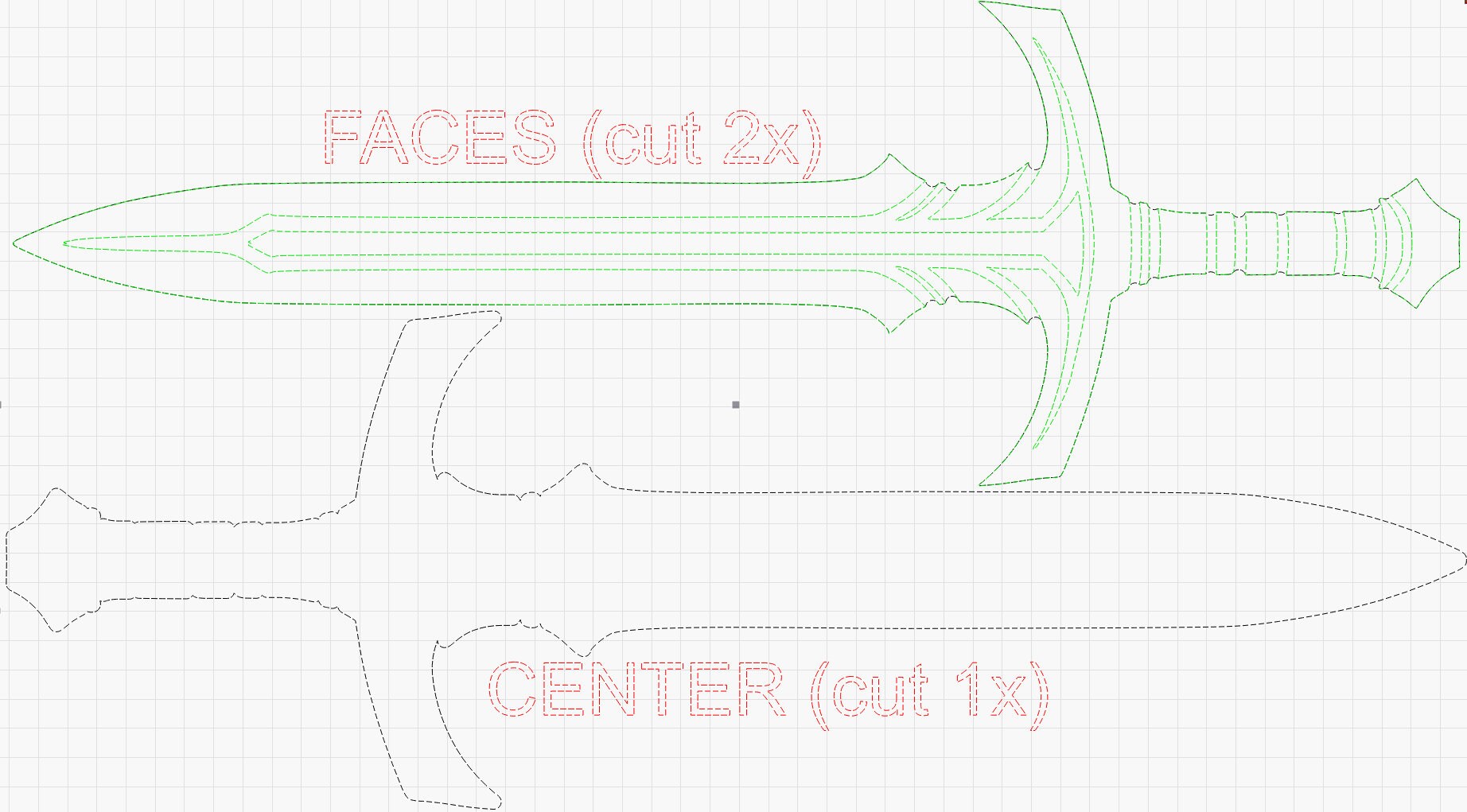 Toy Sword for Laser-cutting or Papercraft, Svg, Cricut, Cutting Machine ...