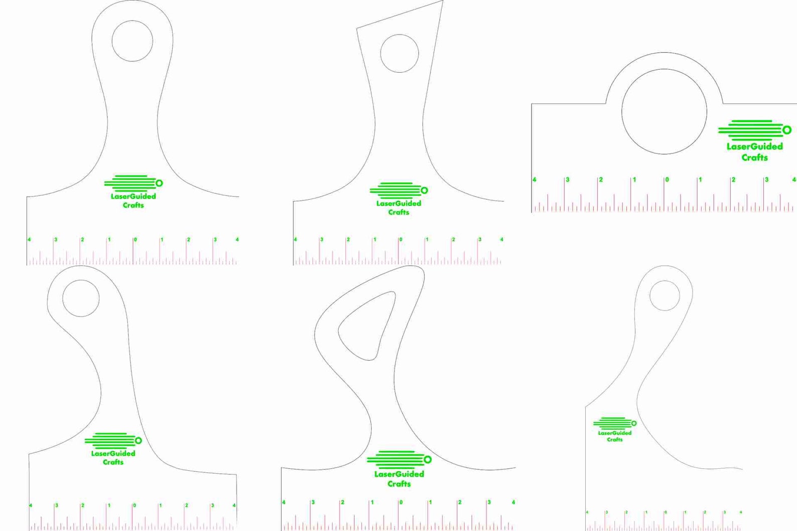 Charcuterie Board Handle Router Template Set of 6 SVG Cut Files - Etsy