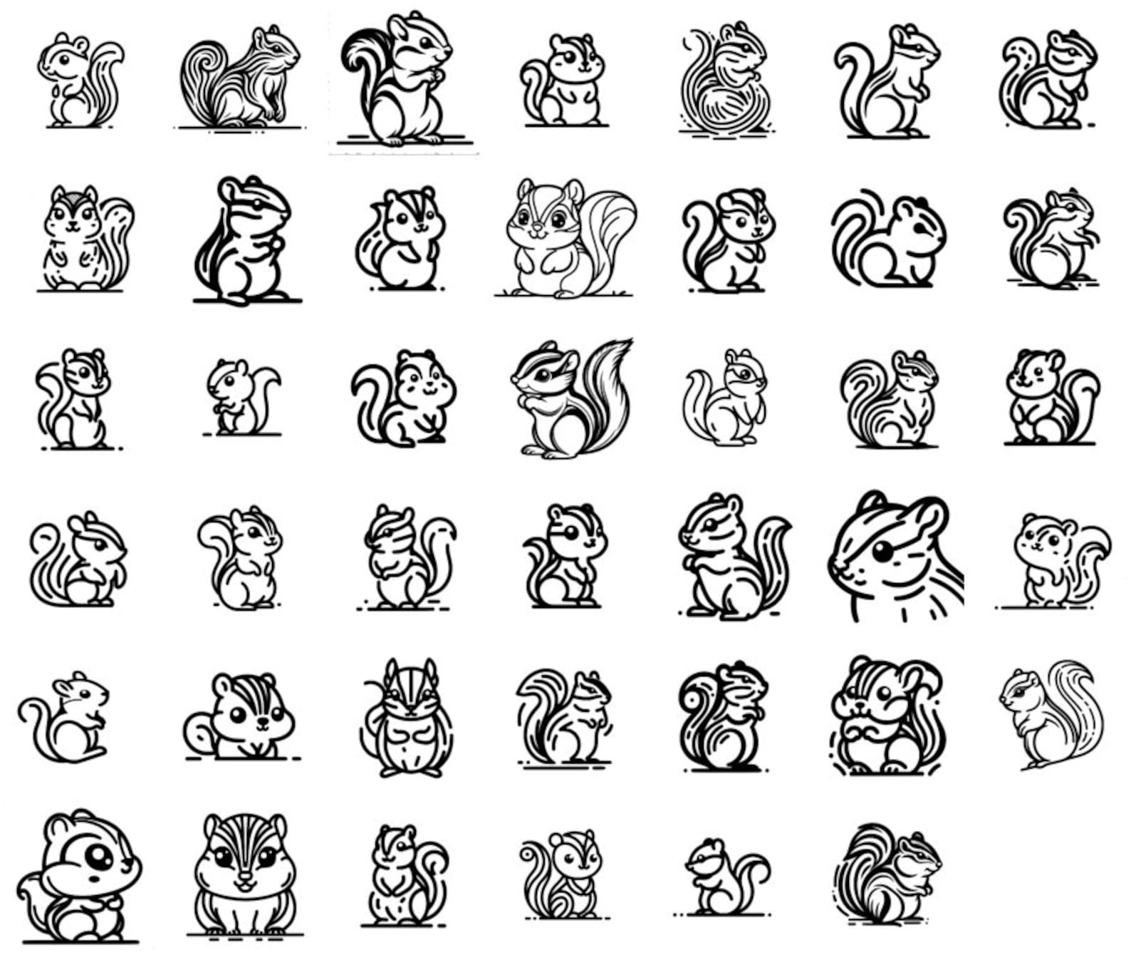 Chipmunk Svg Cut File Bundle Cricut Laser Cutter Engraving - Etsy