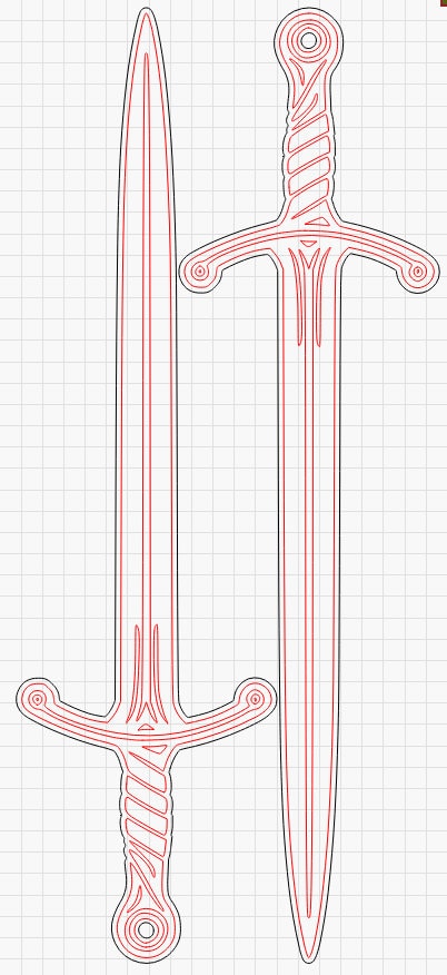 Toy Sword for Laser-cutting or Papercraft, Svg, Cricut, Cutting Machine ...