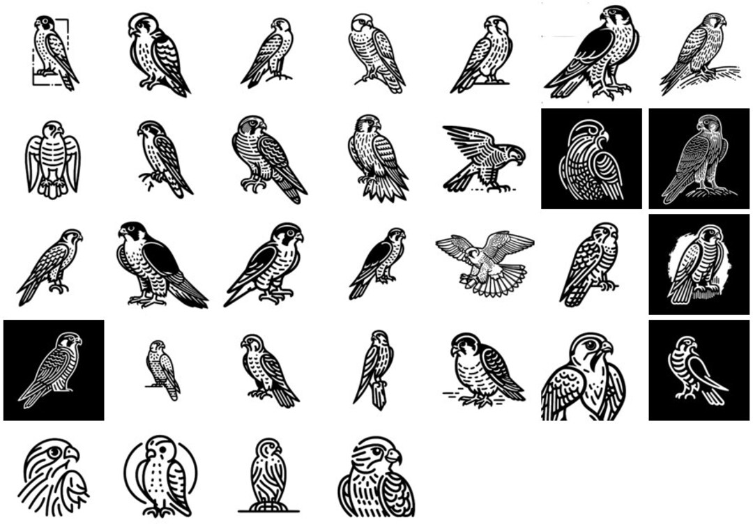 Peregrine Falcon Svg Cut File Bundle Cricut Laser Cutter Engraving - Etsy