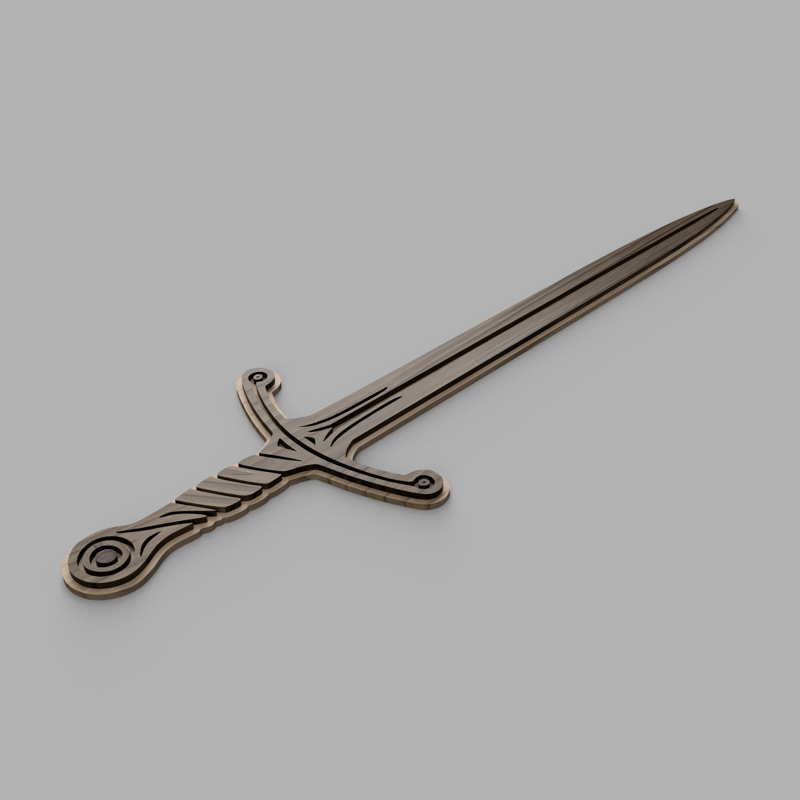 Toy Sword for Laser-cutting or Papercraft, Svg, Cricut, Cutting Machine ...