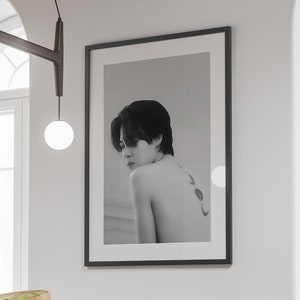 Jimin BTS Poster, Black and White, Jimin Wall Art, BTS Wall Art, Room Decor, Aesthetic Room ...