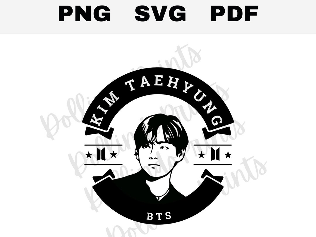 Kim Taehyung Bts Vector BTS Svg, Instant Download, Svg BTS, Army Svg ...