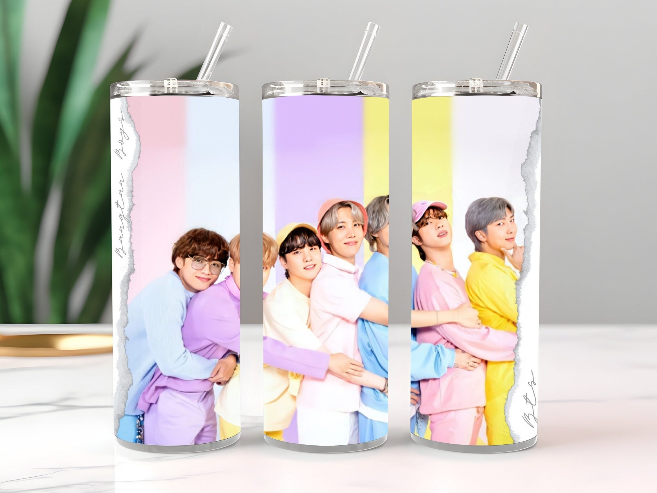 BTS 20oz Skinny Tumbler Wrap, Bangtan Army, Bts Tumbler Wrap, Bts ...