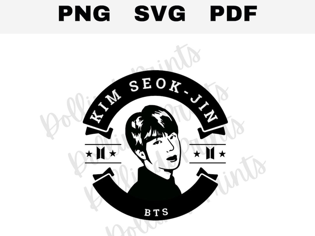Jin bts Vector BTS svg, Instant Download, svg BTS, Army svg, Svg ,Png ...