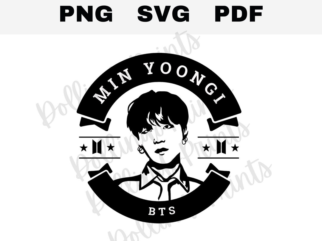 Suga Bts Vector, BTS Svg, Instant Download, Svg BTS, Army Svg, Svg ,png ...