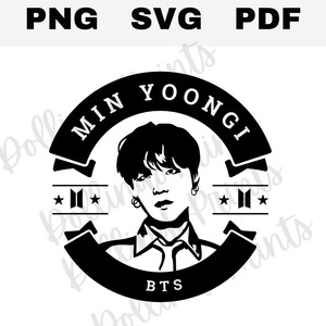 Suga Bts Vector, BTS Svg, Instant Download, Svg BTS, Army Svg, Svg ,png ...
