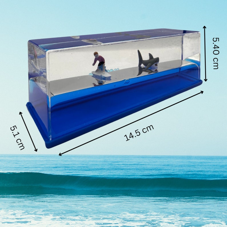 Buy Bondi Wave Surfing Boy and Shark Box Liquid Wave Car Dashboard ...