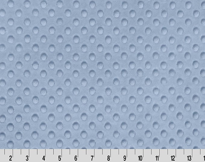 Shannon Dimple Dot Cuddle Solid 60in Width - Dusty Blue CD-DUSTYBLUE ...