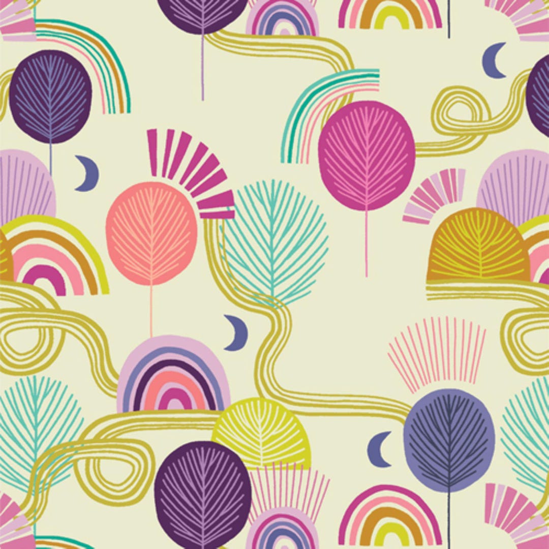 Rainbow Quilt Fabric: Sunrise Sunset Cotton, Art Gallery Fabrics - Etsy