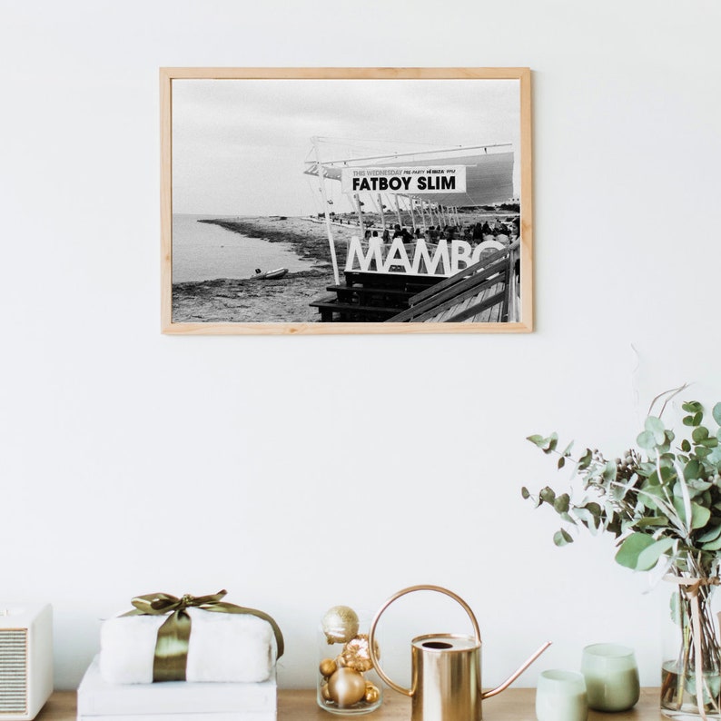 Cafe Mambo Ibiza 16.5X12 Black and White Print - Etsy