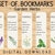 Printable Bookmarks, Digital Download, Set of 10 Bookmarks, Reading ...