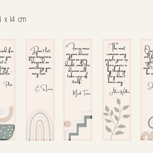 Printable Bookmarks, Digital Download, Set of 10 Bookmarks, Reading ...