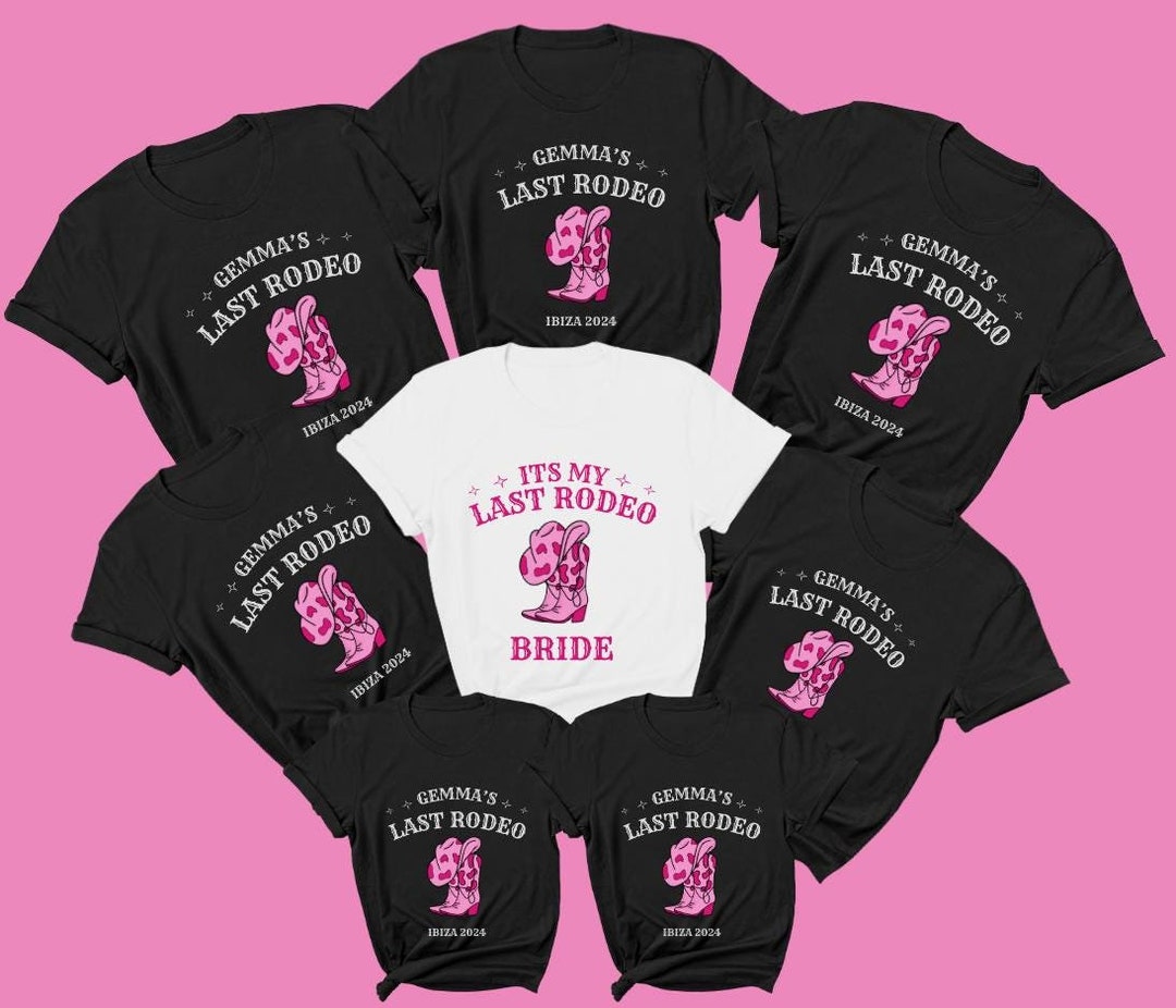 Western Themed Cowgirl Bachelorette Shirts, Last Rodeo Hen Party Shirt ...