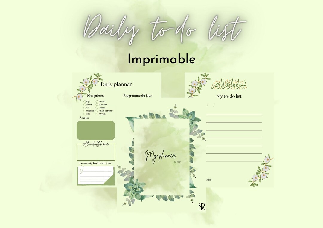 Printable Digital Islamic to Do List Sheets - Etsy UK