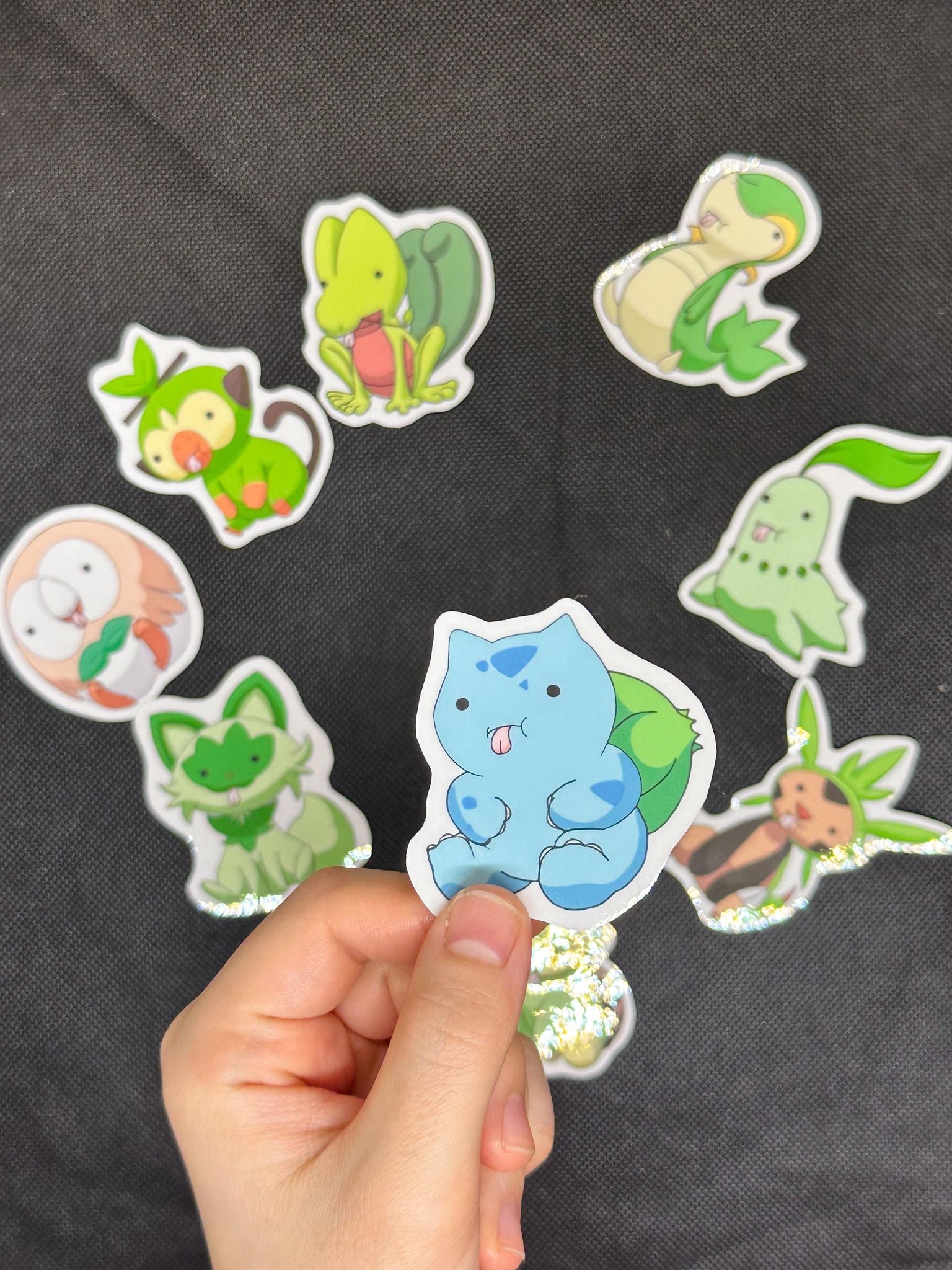 Pokemon Grass Type Bulbasaur Derpy Pokemon Vinyl Glossy Sticker for ...