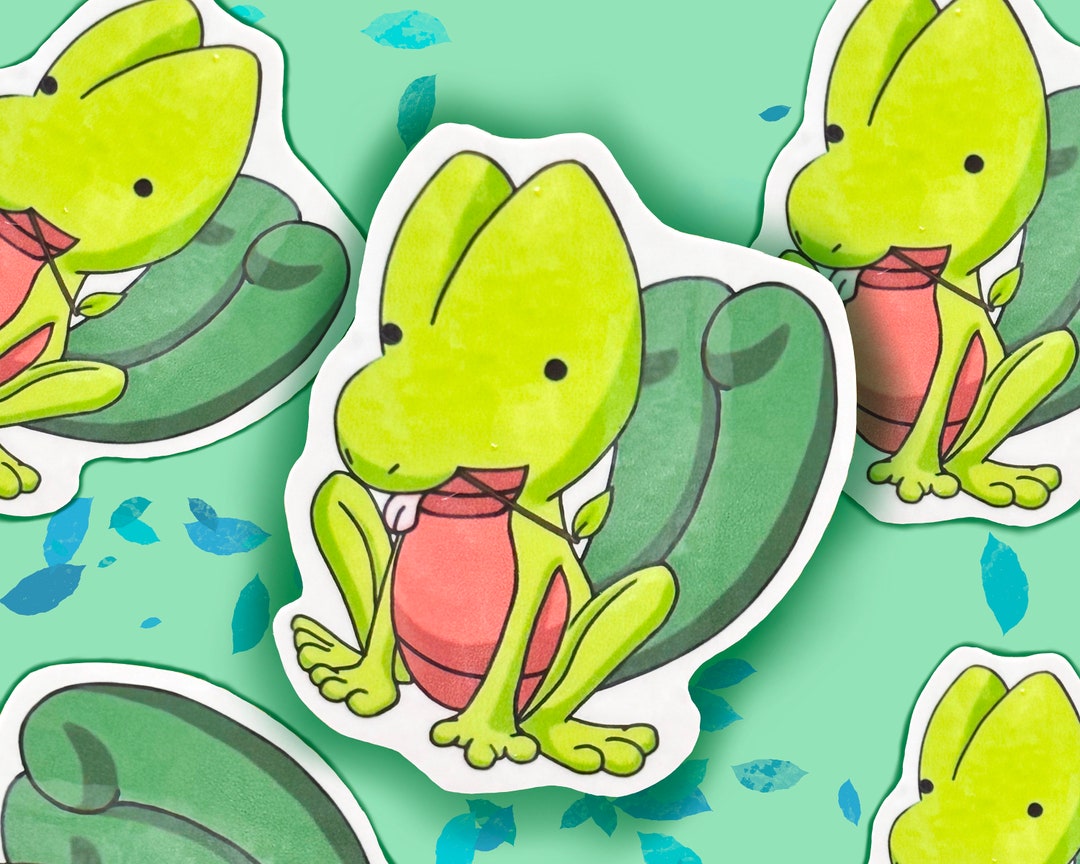 Pokemon Grass Type Treecko Derpy Pokemon Vinyl Glossy Sticker for ...