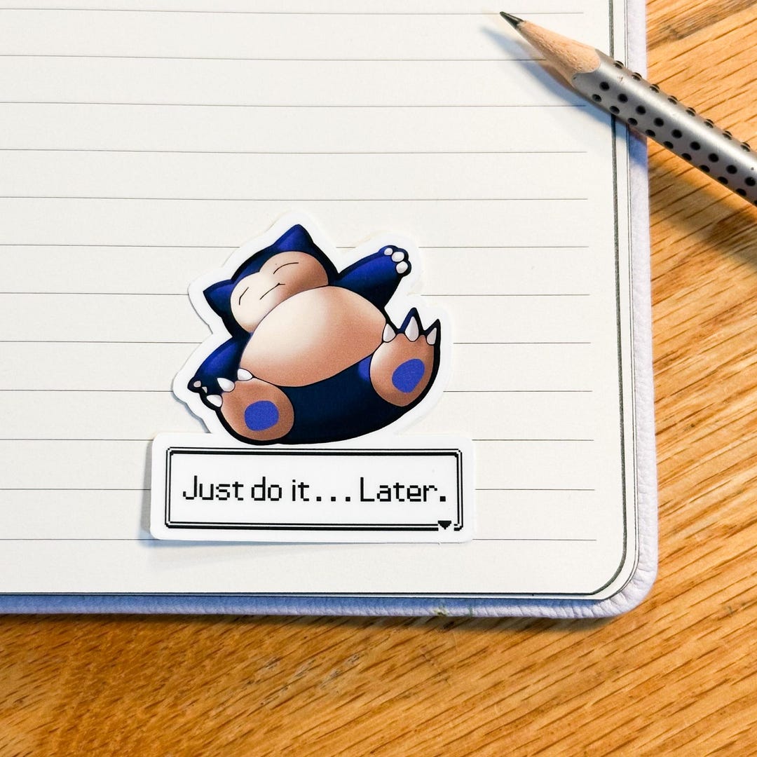 Pokemon Snorlax Pokemon Vinyl Glossy Sticker Lazy Snorlax Pokemon ...