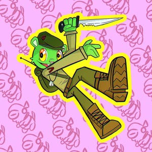 Happy Tree Friends Flippy & Mime Stickers Designed by Robopuffy - Etsy
