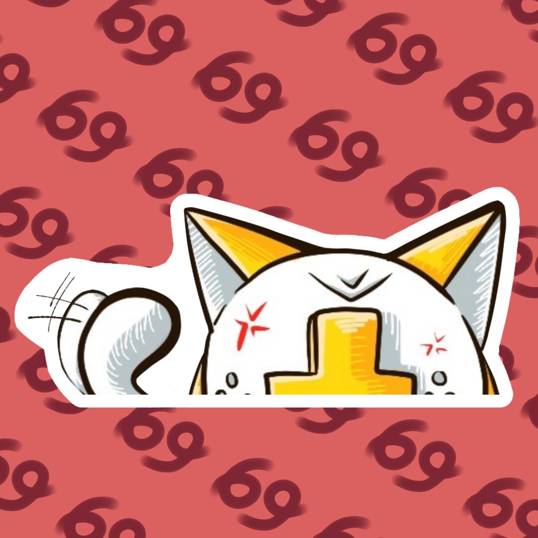 Gabriel Peeking Angy Kitty ULTRAKILL Sticker Designed by Roseai_69 - Etsy