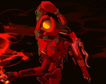 The Mechanical Trio V1, V2, & Mirage ULTRAKILL Art Print by Akans - Etsy