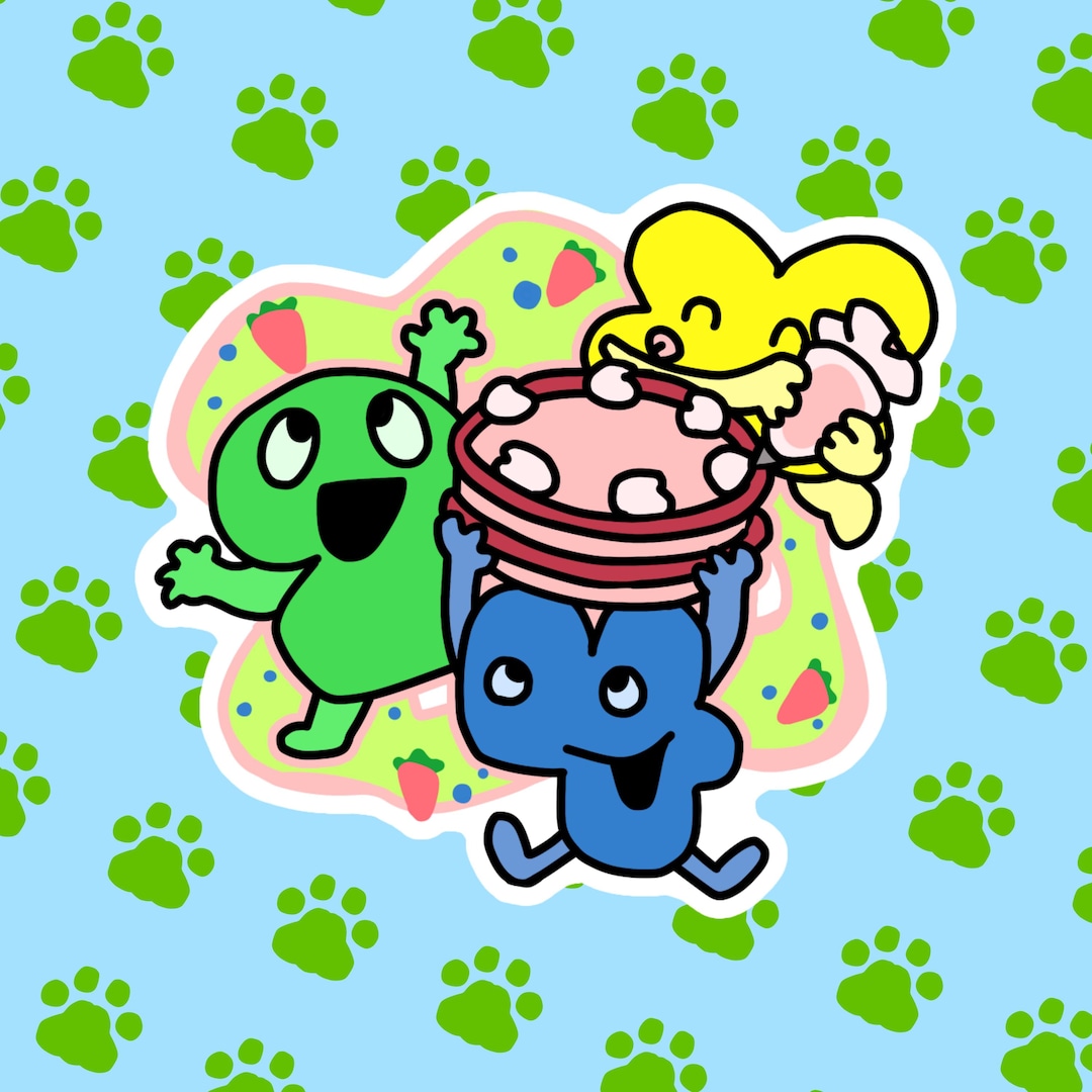 Cake! BFB Four, X & Two BFDI Sticker by Puterlovesyou - Etsy