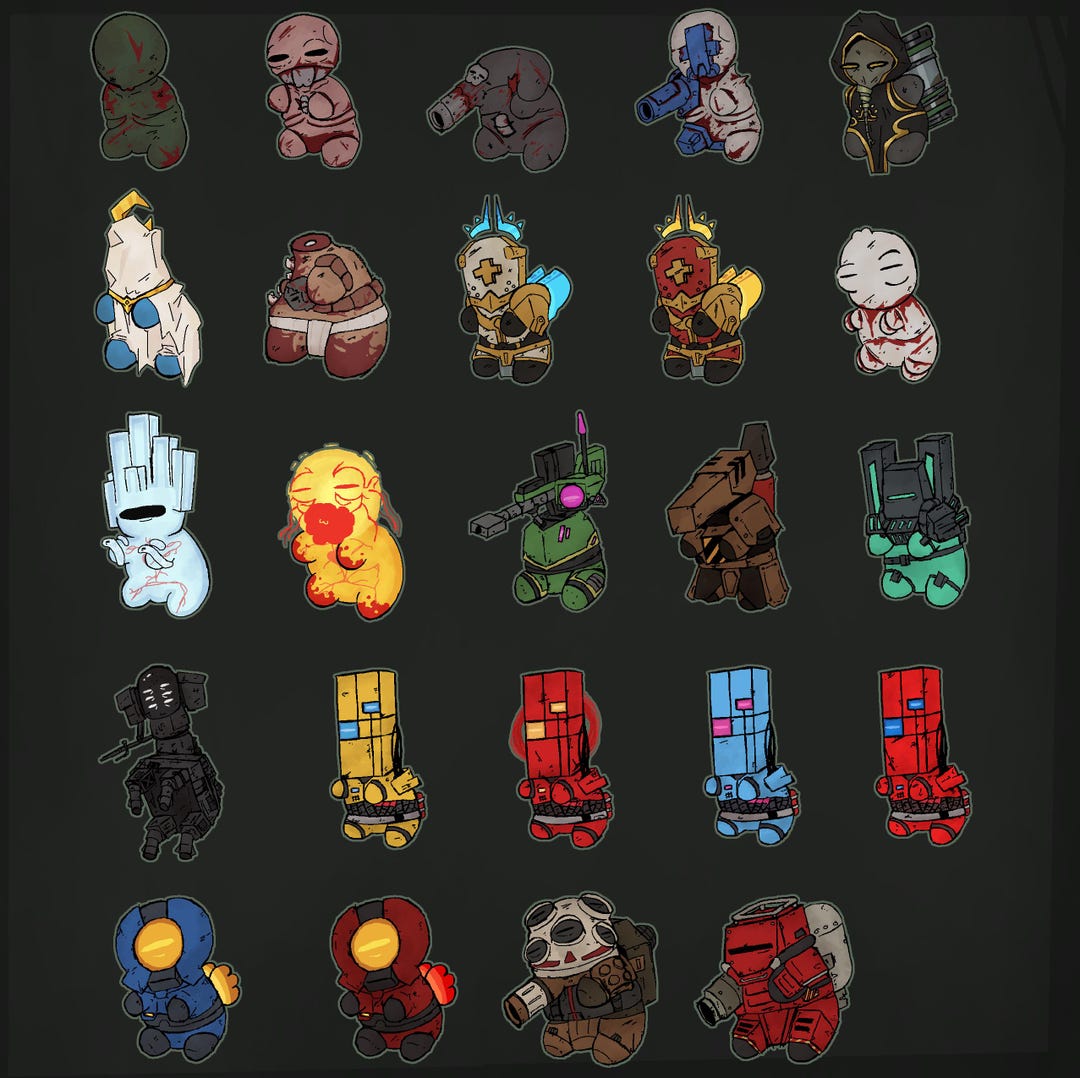 ULTRAKILL Assorted Character Fetus Stickers Designed by 747shove - Etsy