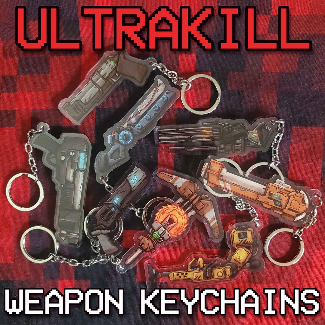 ULTRAKILL Assorted Weapon 2.5'" & 3" Double Sided Acrylic Keychains ...