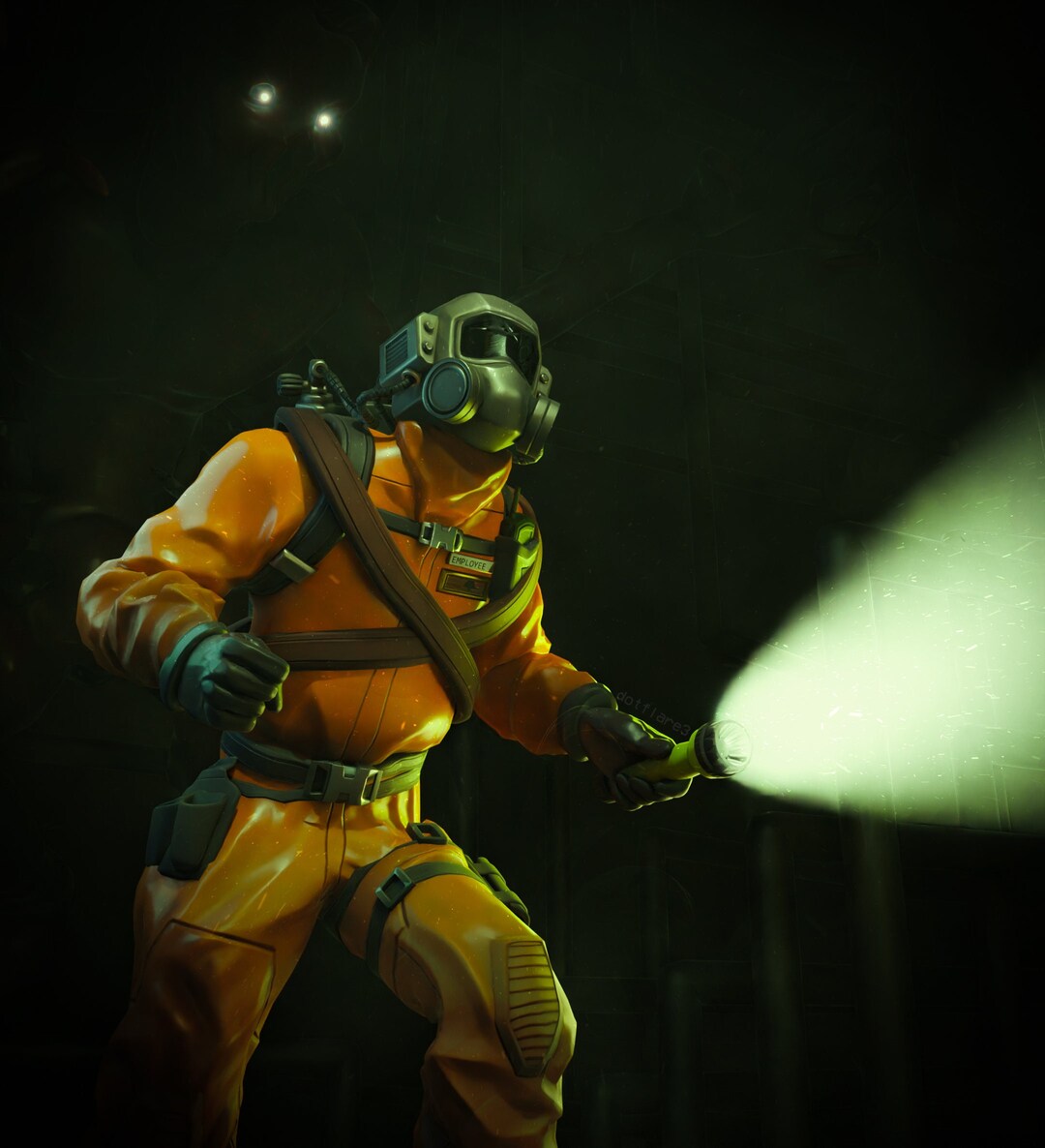 Lethal Company Employee Stalked by Braken 3D Rendered Art Print by ...