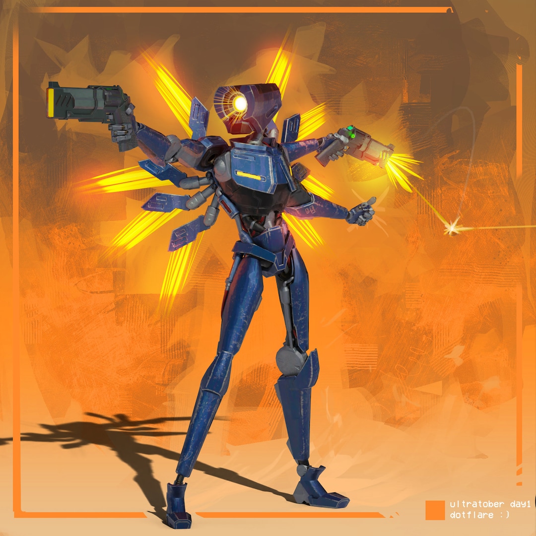 V1 Multi Shooter ULTRAKILL 3D Rendered Art Print by Dotflare - Etsy