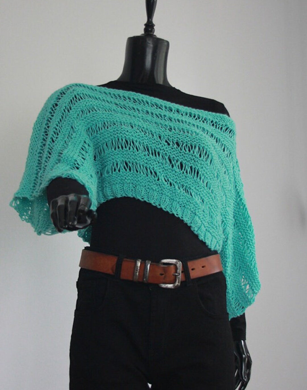 Turquoise Woman Top, Turquoise Bolero Shrug - Etsy