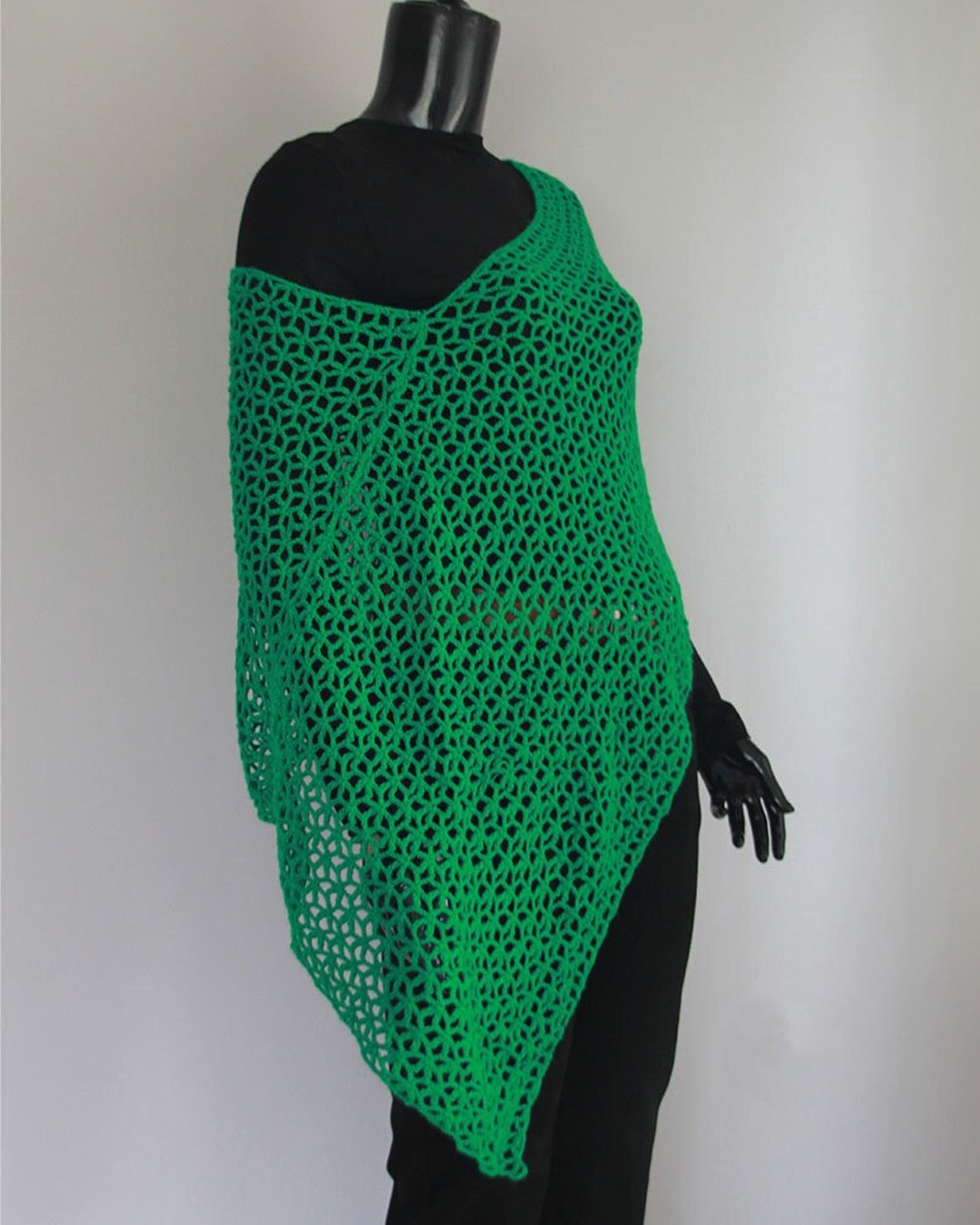 Green Summer Shawl, Star Mesh Shawl - Etsy