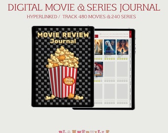 Movie Tracker Printable TV Series Journal Television and Film Watchlist ...