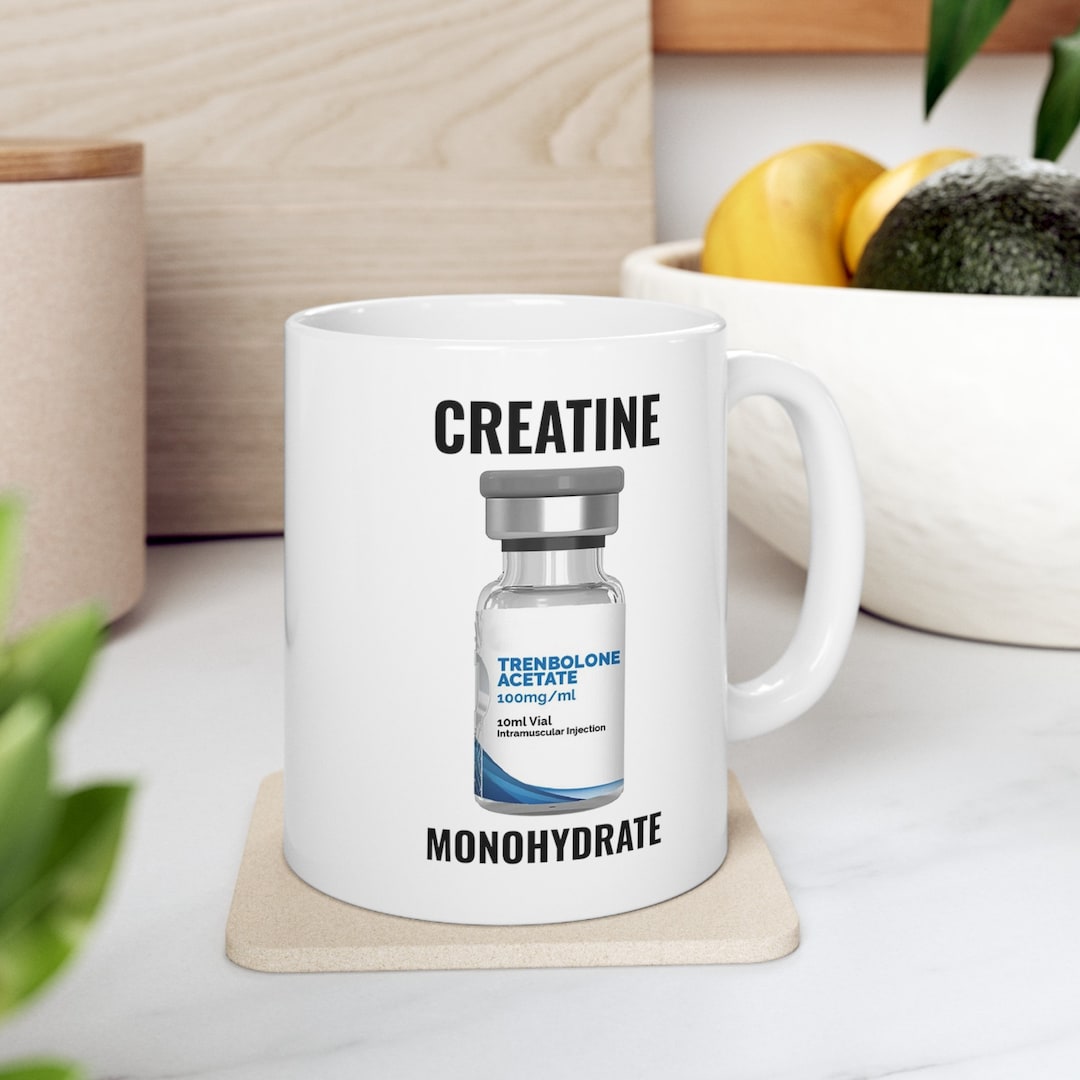 Funny Coffee Mug for Gym Lover - "creatine Monohydrate" Humorous Design ...