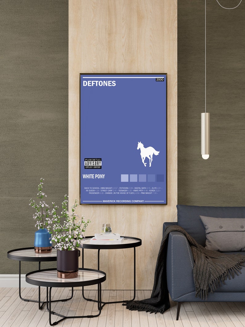 Deftones Poster | Deftones Album Cover | White Pony Album Wall Art ...
